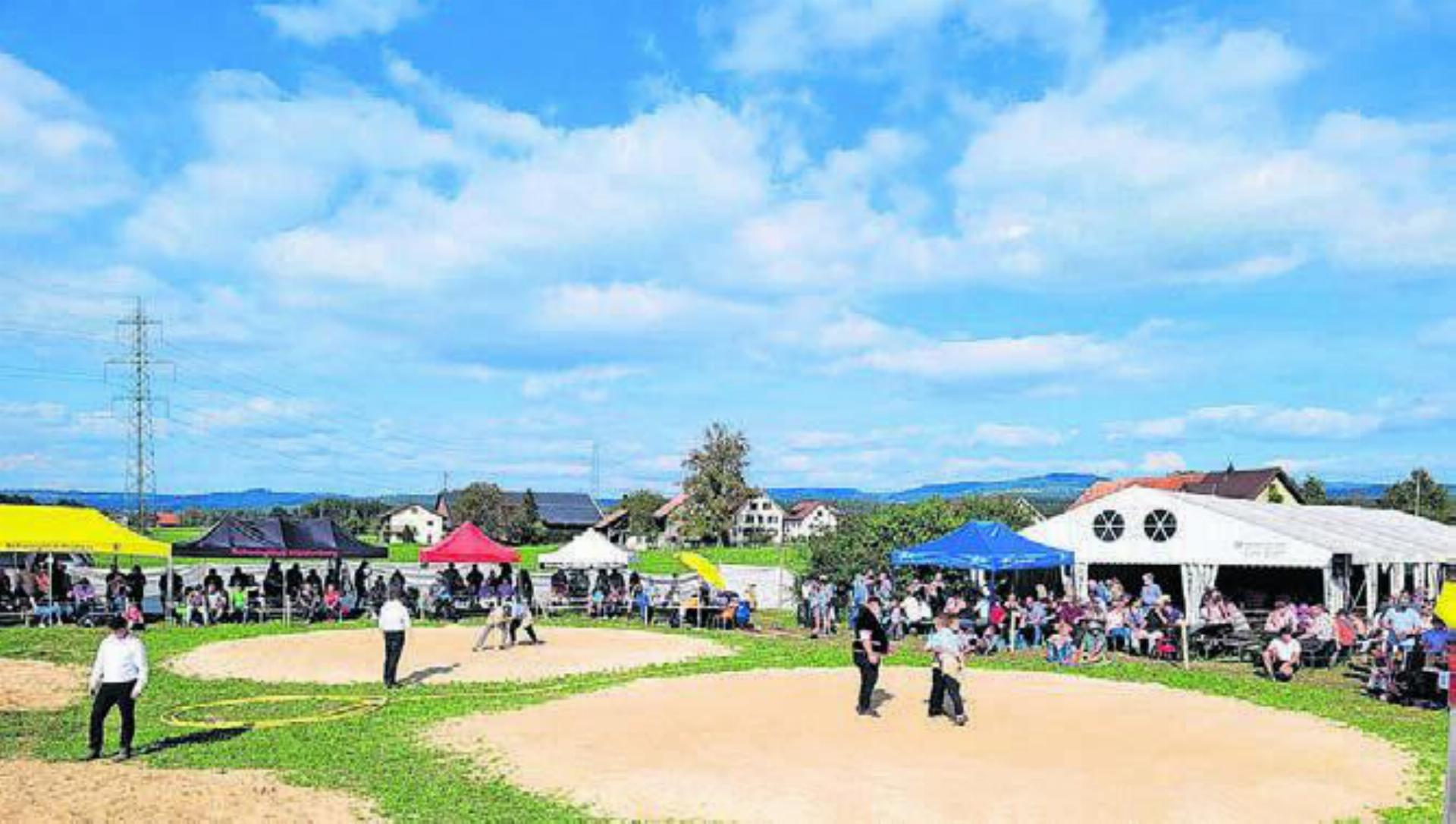So sah der Festplatz am Freiämter Herbstschwinget 2021 aus. Am Jungschwingertag erwartet die ...